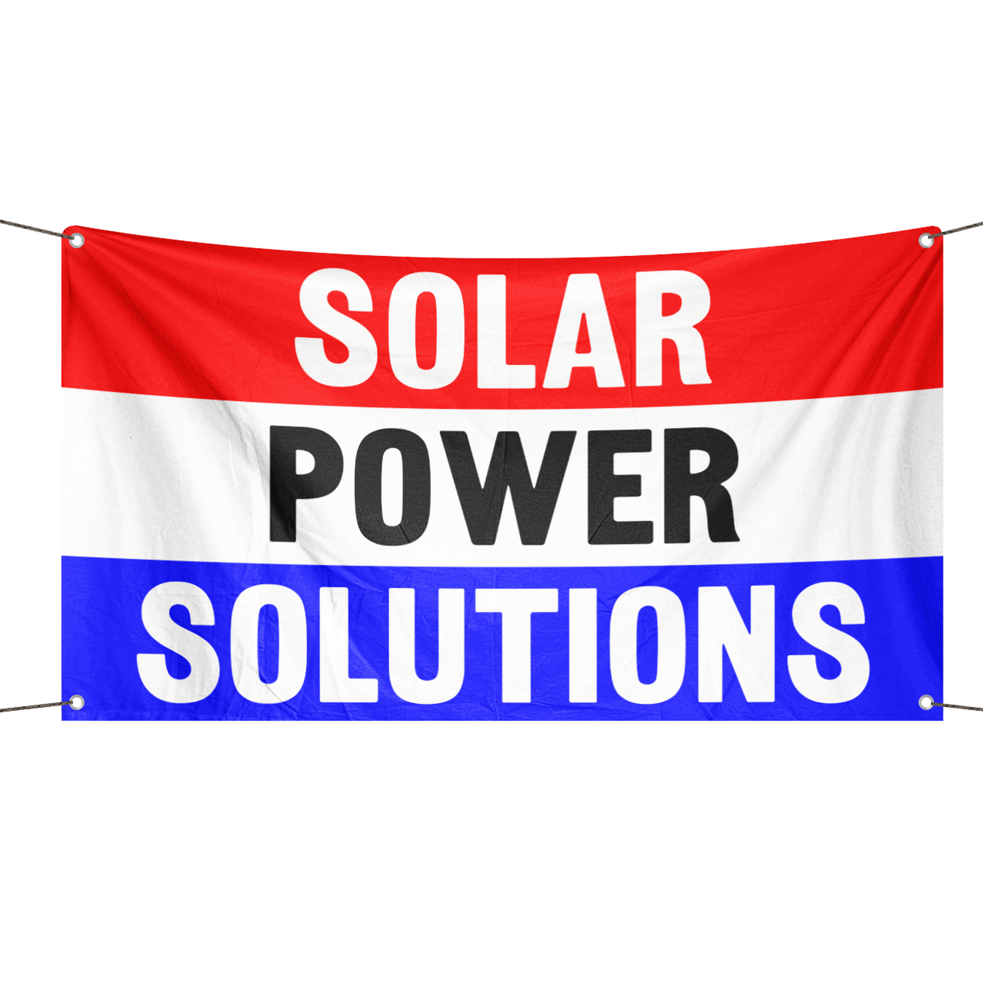 Solar Power Solutions Flag – Outdoor Signage | Bannerfi