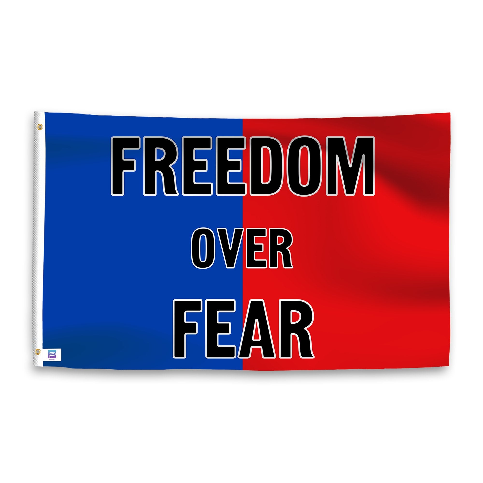 Freedom Over Fear Flag – Rally Flag | Bannerfi
