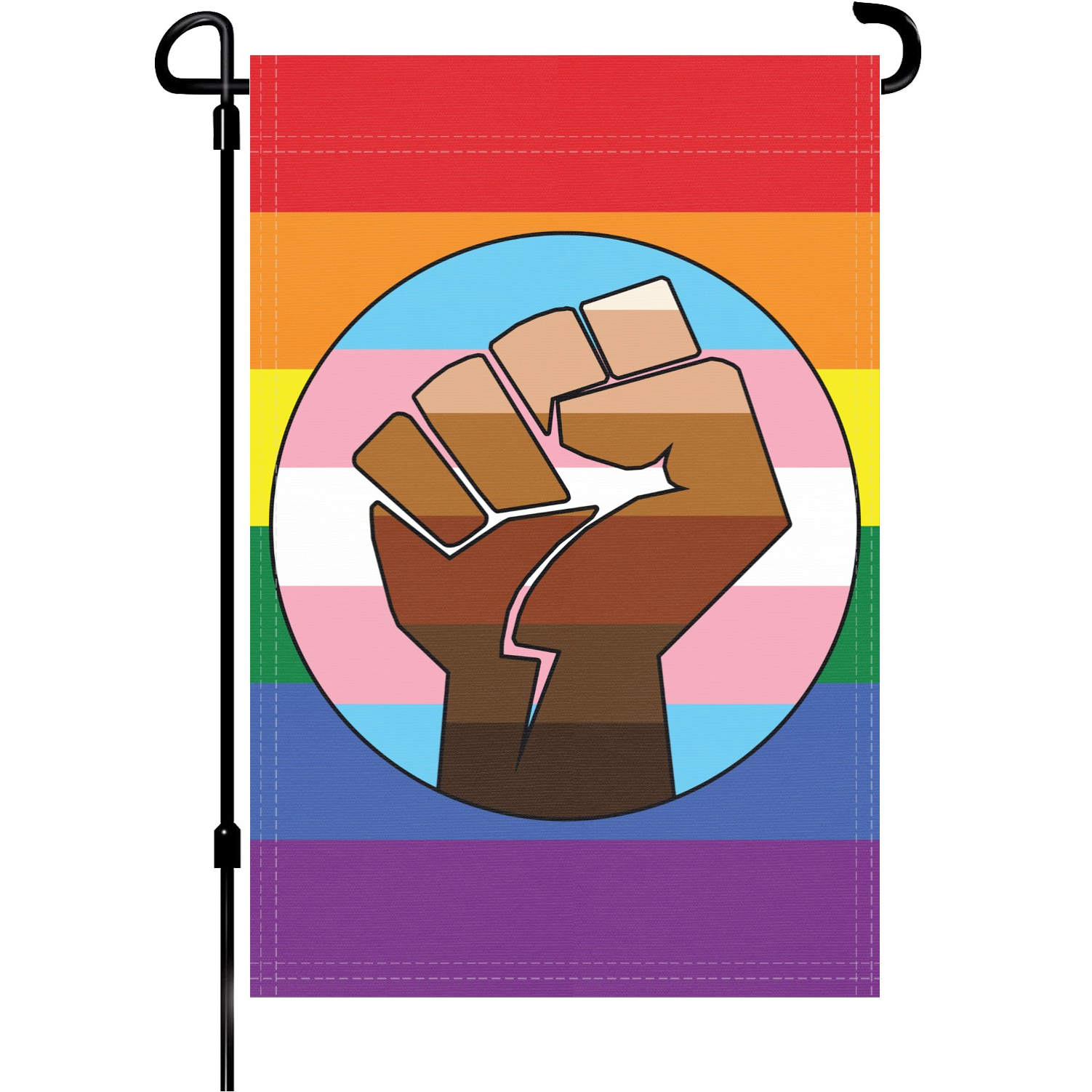 Resist Fist Trans Pride Flag - Garden Flag | Bannerfi