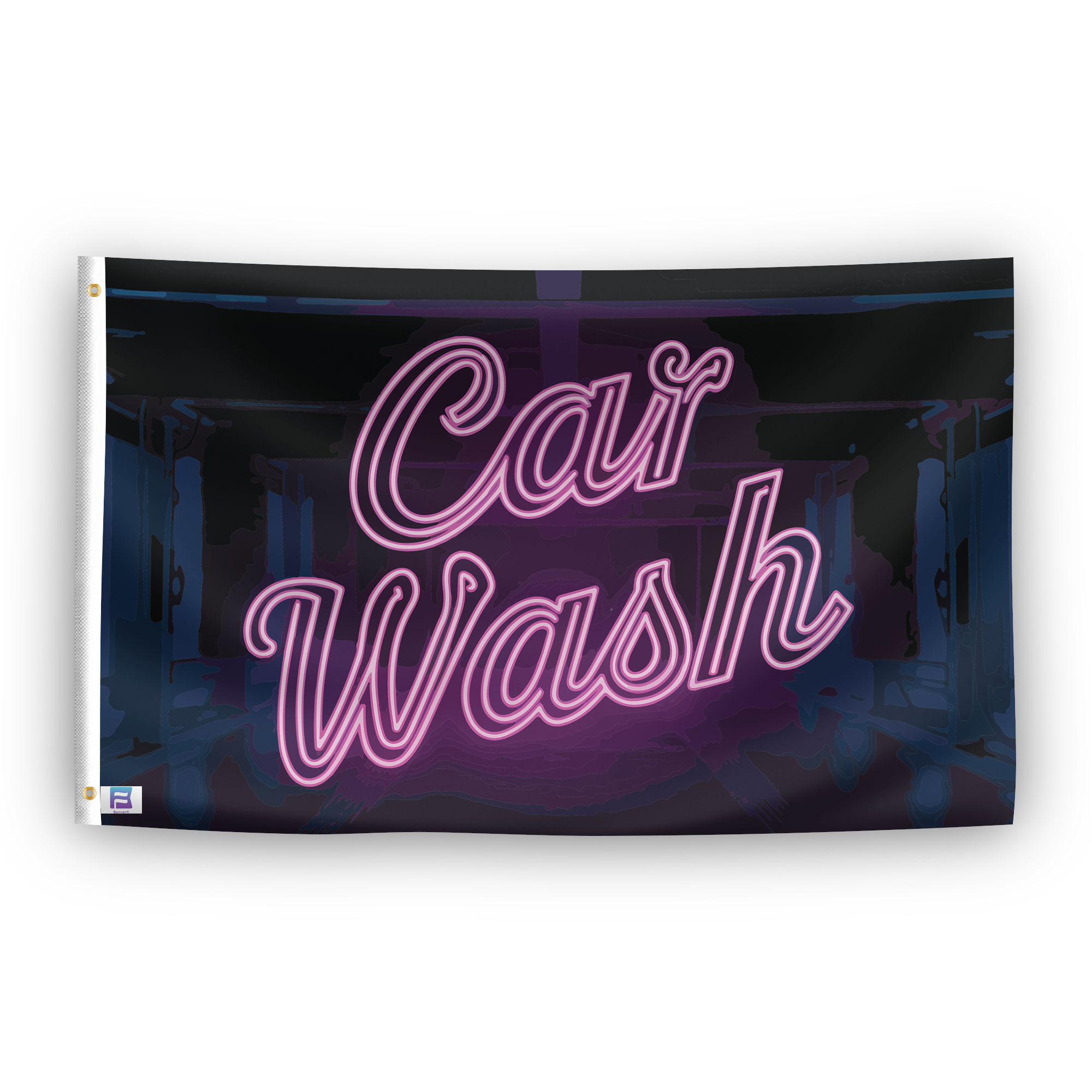 Car Wash Flag | Neon Sign Style Garage & Business Display Flag – Bannerfi