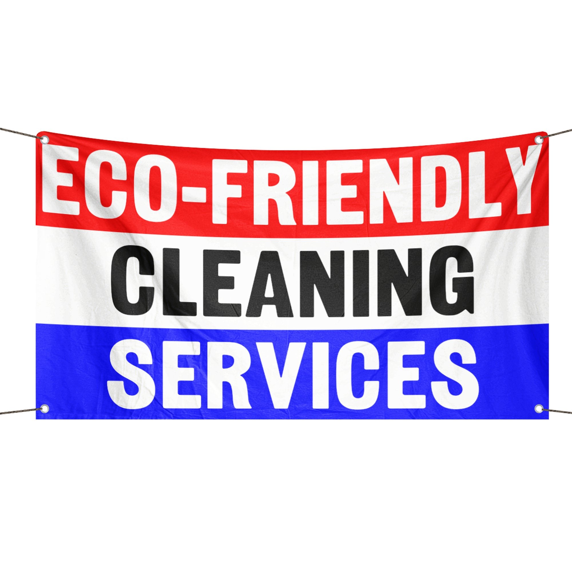 Eco Friendly Cleaning Business Flag Green Signage | Bannerfi
