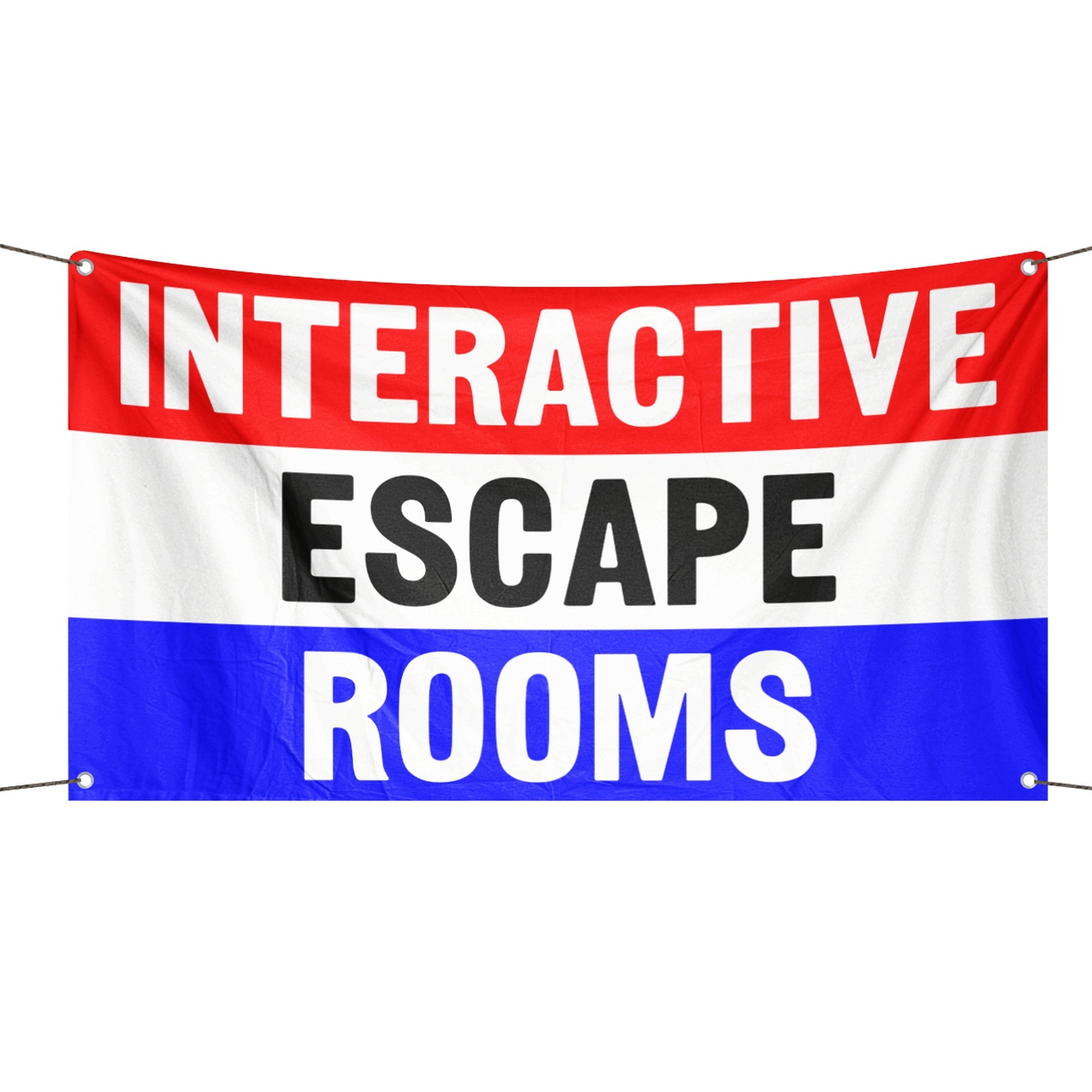 Interactive Escape Rooms Business Flag – Outdoor Sign | Bannerfi