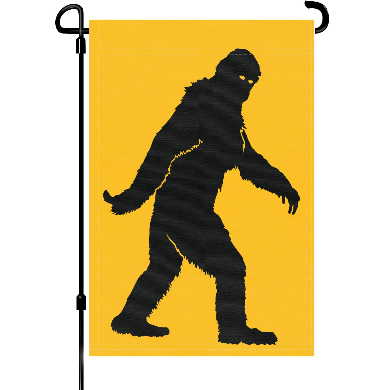 Bigfoot Garden Flag – Yellow Silhouette | Bannerfi