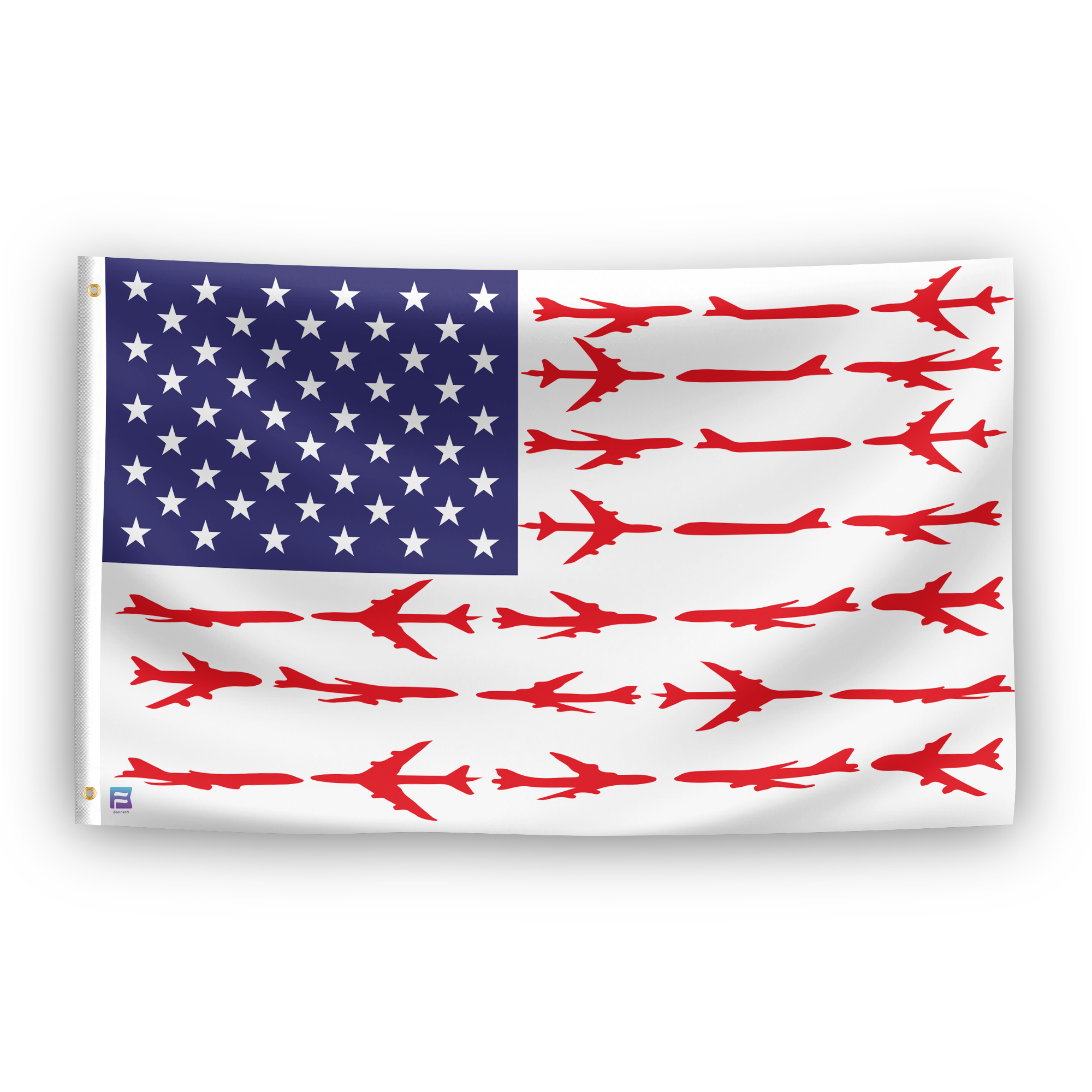 Airplane Stripes American Flag | Outdoor Aviation Flag – Bannerfi