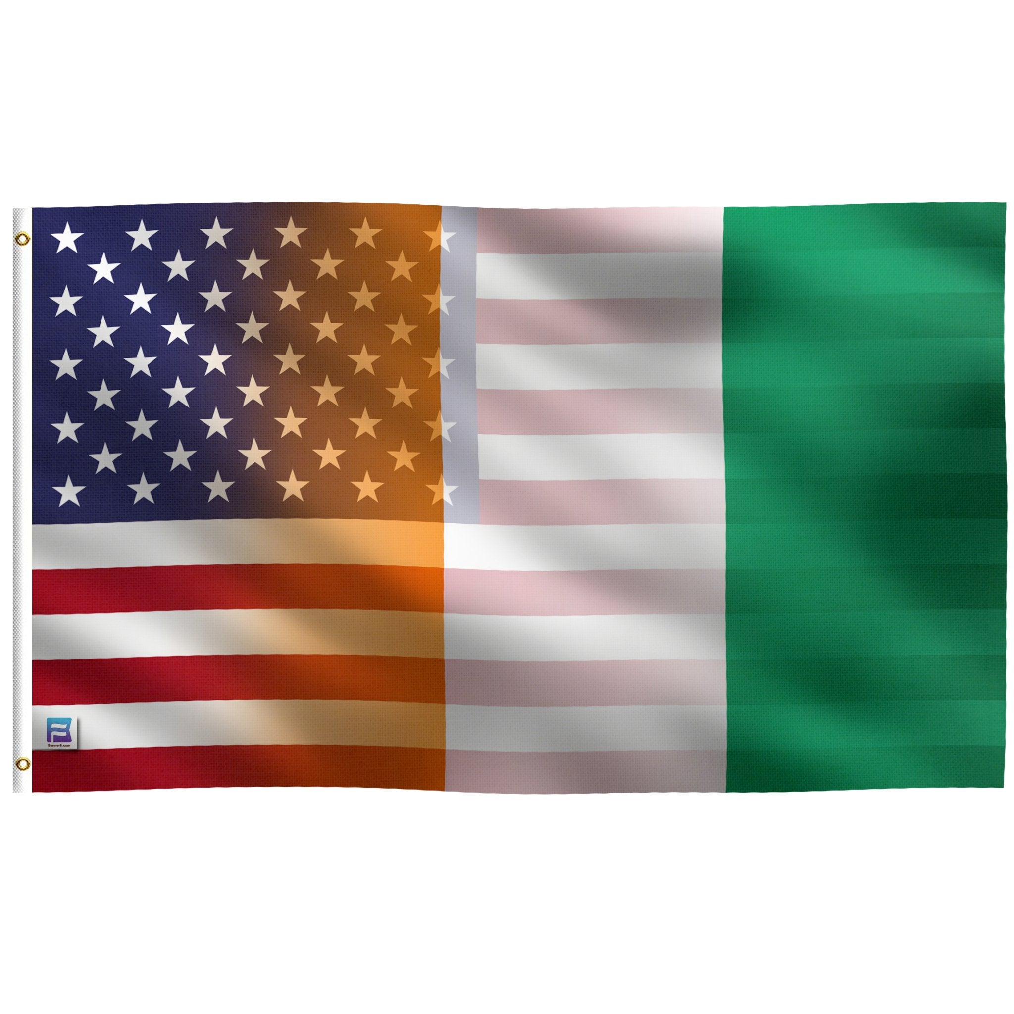 Ivorian American Hybrid Flag – Dual Heritage | Bannerfi