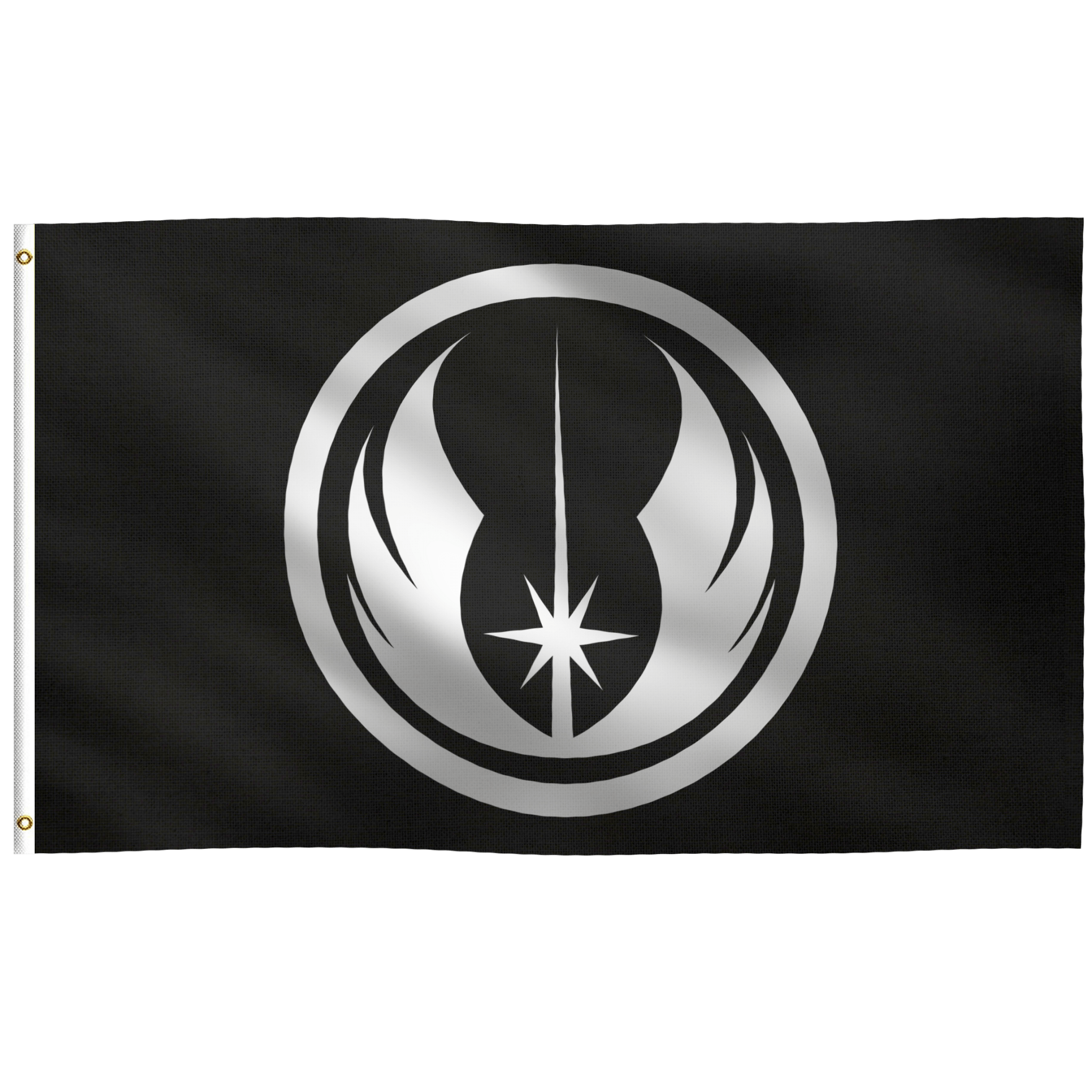 Star Wars Jedi Flag – Black Emblem Design | Bannerfi